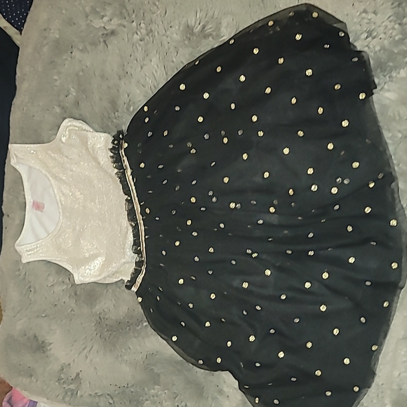 Justice | Dresses | Justice Girls Size Blackgold Lame Tulle Party Dress ...